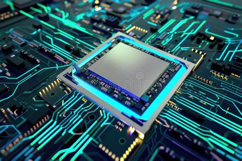 Artificial Intelligence Chip Detail Technology Stock Illustration Illustration Of Artificial