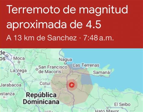 Temblor De Magnitud 45 Sacude A Rd Z 101 Digital