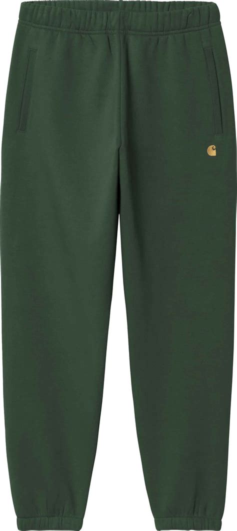 Carhartt Wip Chase Sweat Pant Sycamore Tree Gold Pantalons Snowleader
