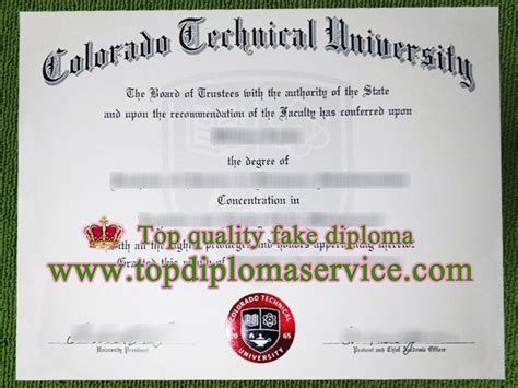 Where To Order Fake Colorado Technical University Diploma