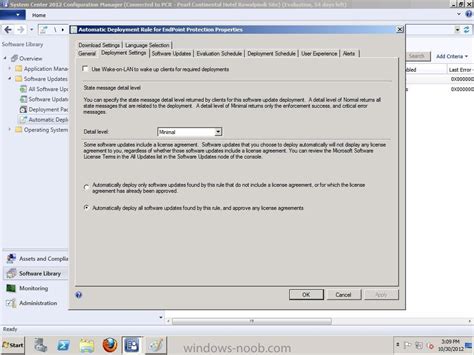 Automatic Deployment Rule Configuration Manager 2012 Windows