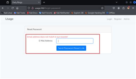 Hackthebox Usage Writeup Vibhu025