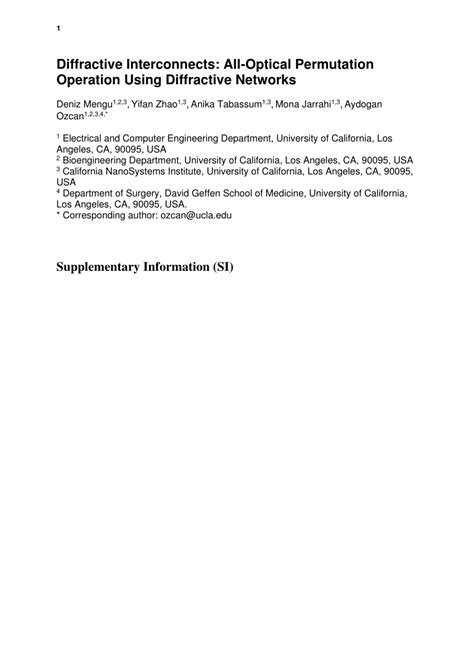 pdf diffractive interconnects all optical permutation operation