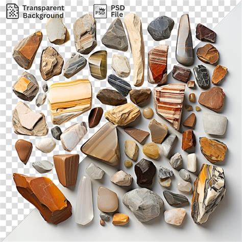 Premium Psd Realistic Photographic Geologists Rock Samples Of Various