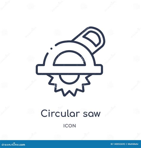 Linear Circular Saw Icon From Construction Tools Outline Collection