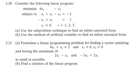 linear programming n solve only part b for 3 20