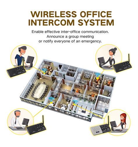 Full Duplex Wireless Intercom System Two Way Communication For Home