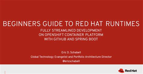 Eric D Schabell Getting Started With Cloud Native Development On OpenShift Container Platform