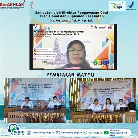 Akselerasi Penerapan Cpotb Bagi Umkm Obat Tradisional Direktorat Pengawasan Otsk Bpom Ri