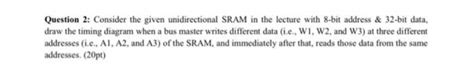 Solved Question 2 Consider The Given Unidirectional Sram In