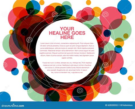 Colorful Dot Overlap Design Template Stock Vector Illustration Of