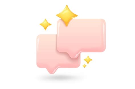 3d 채팅 거품 토크 대화 메신저 또는 온라인 지원 개념 개념 벡터 일러스트 레이 션 프리미엄 벡터