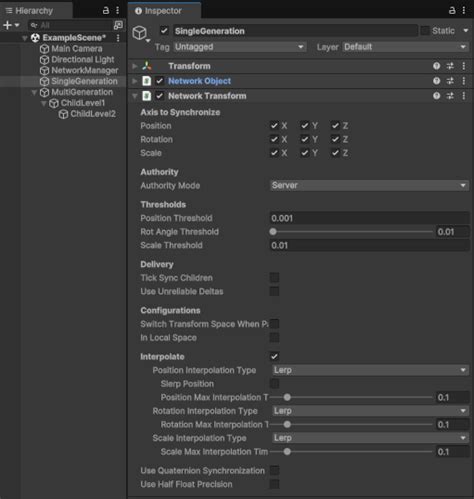 Networktransform Netcode For Gameobjects 244