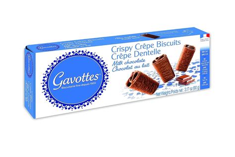 Gavottes Milk Chocolate Crepe Dentelle Cookies 90g French Crispy Thin