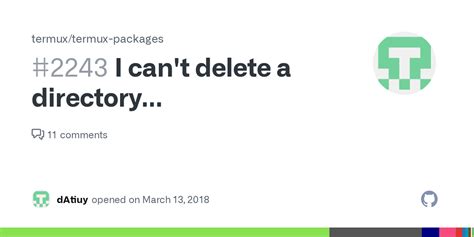 I Can T Delete A Directory Issue Termux Termux Packages GitHub