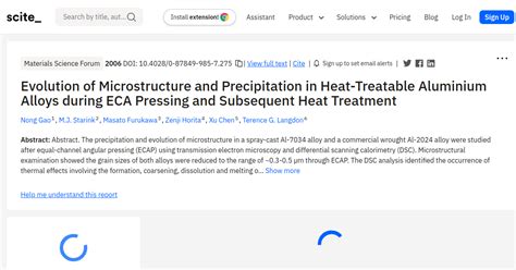 Citation Report Evolution Of Microstructure And Precipitation In Heat