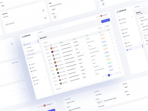 CRM Dashboard Table And Form Behance