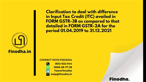 Circular No GST Input Tax Credit ITC Availed In FORM GSTR B As Compared To