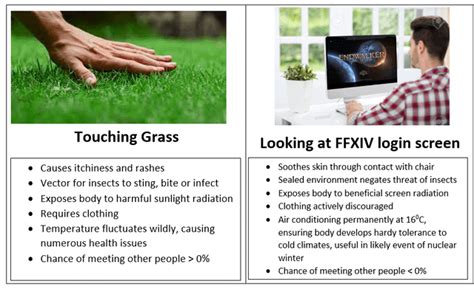 Before You Rush Out To Touch Grass Consider The Following Rffxiv