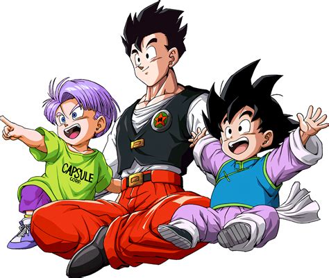Son Gohan Son Goten And Trunks Render By Lunuel On Deviantart