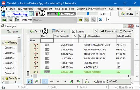 Tutorial Basics Of Vehicle Spy Your Message Specification In Action