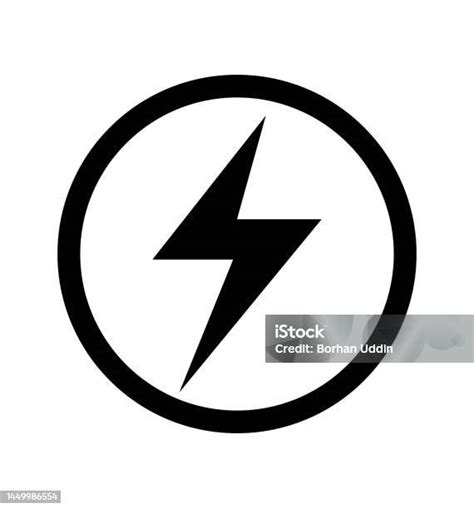 번개 고립 된 벡터 아이콘입니다 검은 배경 아이콘에 전기 기호 천둥 로고 개념 0명에 대한 스톡 벡터 아트 및 기타 이미지 0명 개념 검은색 Istock