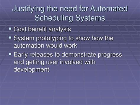 ppt automated scheduling systems powerpoint presentation free