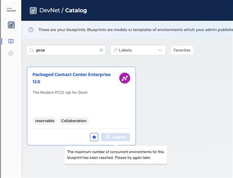 Devnet Sandbox Packaged Contact Center Enterprise 126 Not Availlable