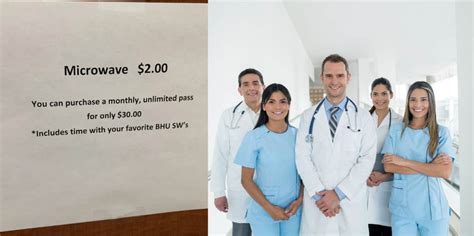 Hospital Makes Employees Pay For Single Use Of The Shared Microwave And For A Monthly