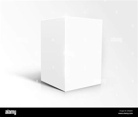 Blank White Cube Isolated On White Background Vector Illustration