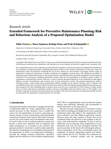 Pdf Extended Framework For Preventive Maintenance Planning Risk And Behaviour Analysis Of A