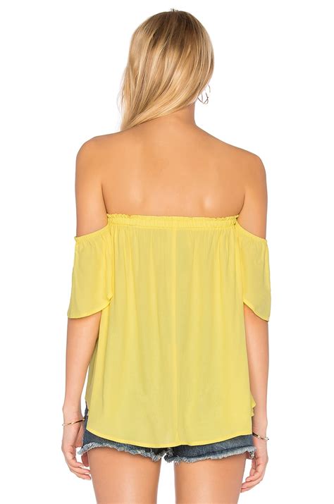 Blq Basiq Bare Shoulder Top In Yellow Revolve