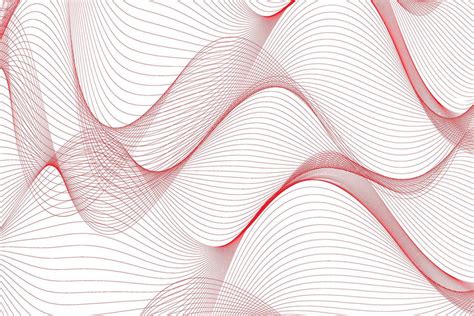 Simple Abstract Red Color Creative Geometric Wavy Line Pattern A Pink