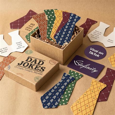 Stofinity 60 Dad Jokes Cards Box Funny Fathers Day Dad