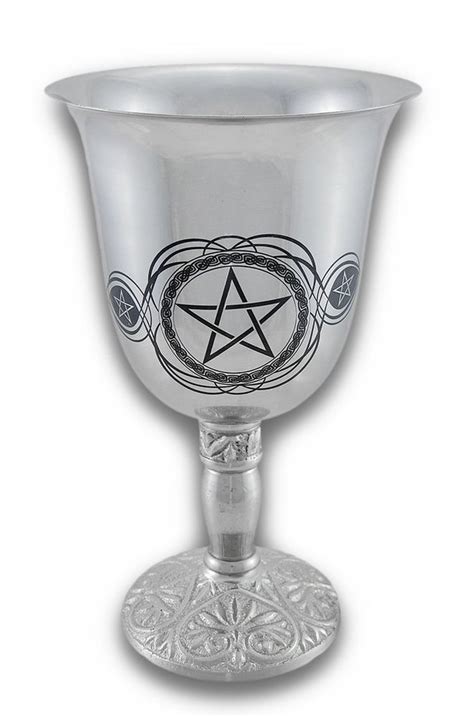 Icymi Elegant Stainless Steel Pentacle Chalice Chalice Wiccan Decor