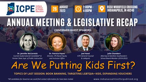 Icpe Annual Meeting And Legislative Recap Indiana Coalition For Public Education