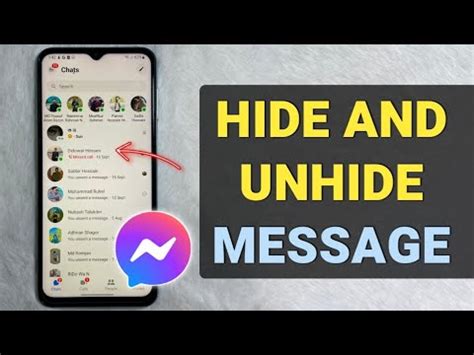 How To Hide And Unhide Messages On Messenger Facebook App Full Guide YouTube