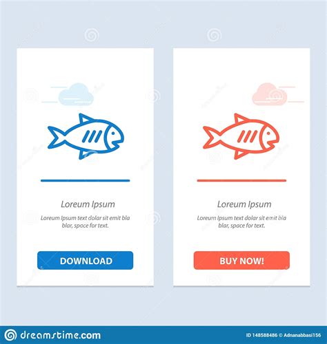 Web Blue And Red Download And Buy Now Web Widget Card Template Stock Vector Illustration Of