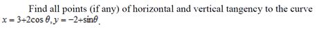 Solved Find All Points If Any Of Horizontal And Vertical Chegg