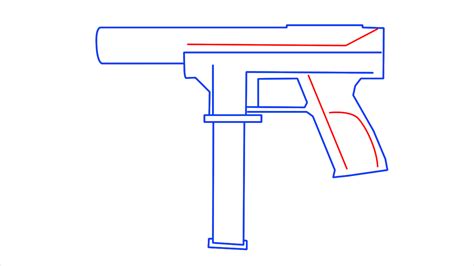 How To Draw Tec 9 Gun Step By Step 9 Easy Phase