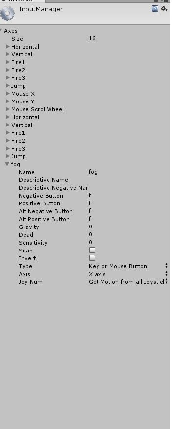 Fog Toggle Button Unity Engine Unity Discussions
