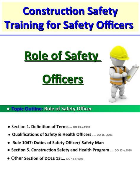 Role Of Safety Officer Pdf Occupational Safety And Health Safety