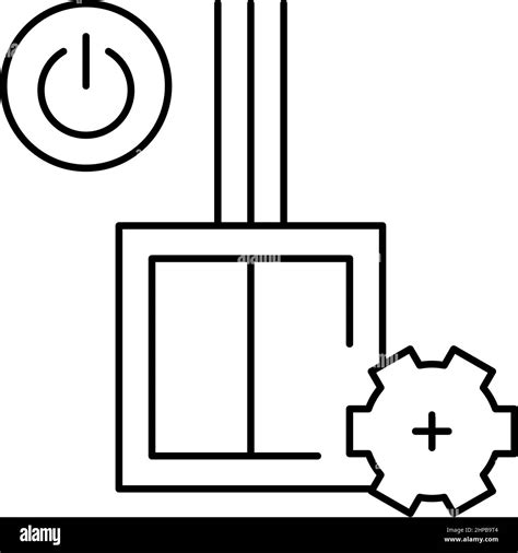 Switch Installation Line Icon Vector Illustration Stock Vector Image And Art Alamy