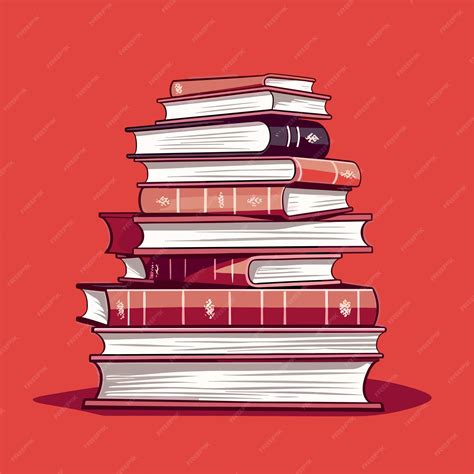 Premium Vector Hand Drawn Stack Of Books