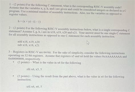 [solved] steps pleases 1 2 points for the following c statement
