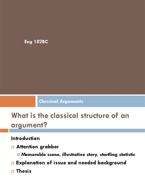 Eng102bc Classicalargument Pdf Argument Epistemology
