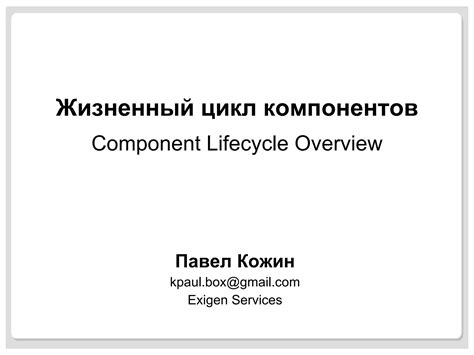 Flex Component Lifecycle Overview Ppt