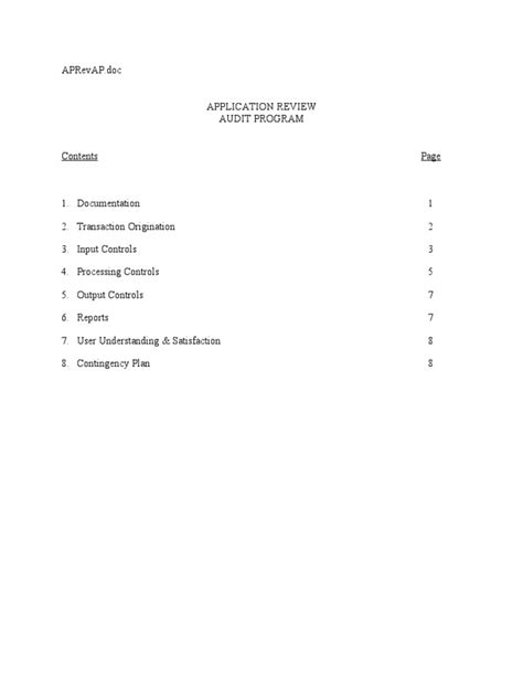 application review audit program pdf databases computer file