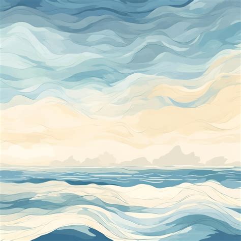 Blue And Cream Color Gradient Abstract Background Premium Ai Generated Image