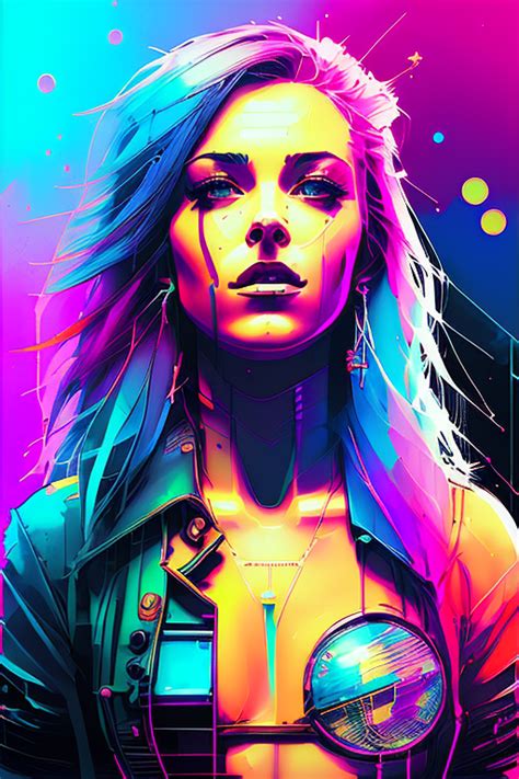 Synthwave Girl Synthwave Artwork Cyberpunk